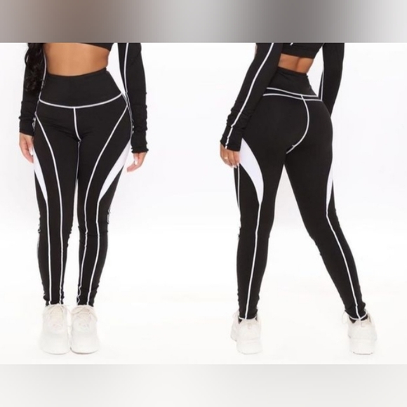 Fashion Nova | Pants & Jumpsuits | Fashion Nova All Lined Up Leggings X ...